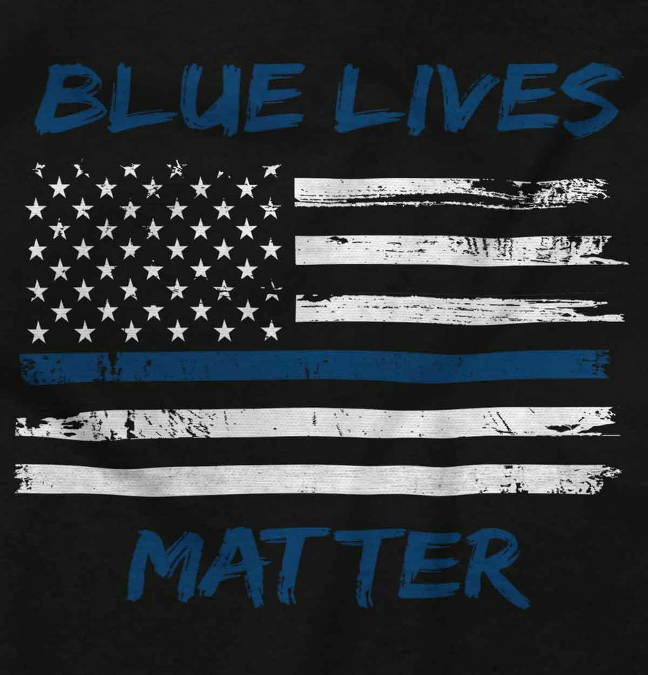 Blue Lives Matter Line Flag Law Enforcement Youth Crewneck T Shirts Boy ...