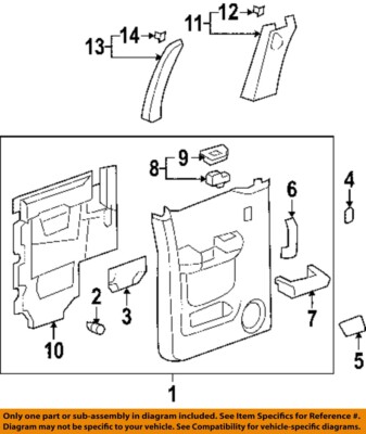 GM OEM 02-19 Acadia Interior Trim-Door Trim Panel Lower Retainer ...