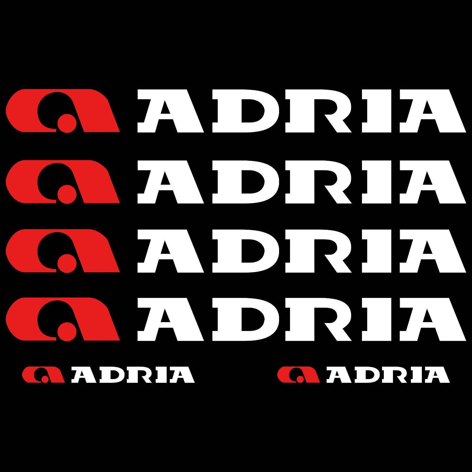 ADRIA XL aufkleber sticker wohnmobil camper wohnwagen caravan 6 Stücke ...