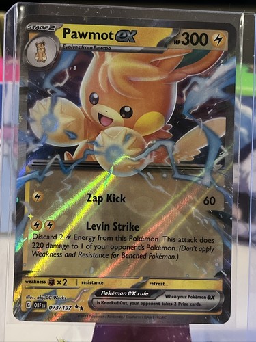 Pawmot ex 073/197 Ultra Rare Obsidian Flames Pokemon TCG Near Mint | eBay