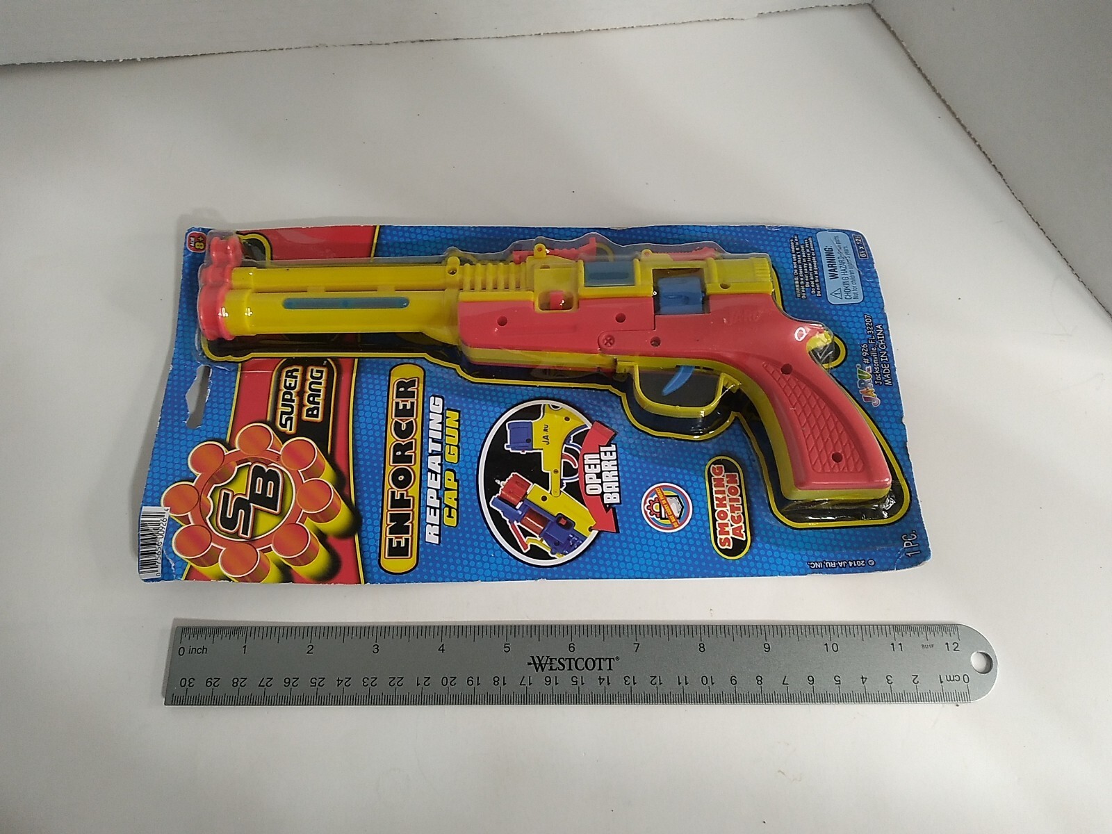 2011 NOS Super Bang ENFORCER Toy Cap Gun LONG BARREL REVOLVER Ja-Ru A8 ...