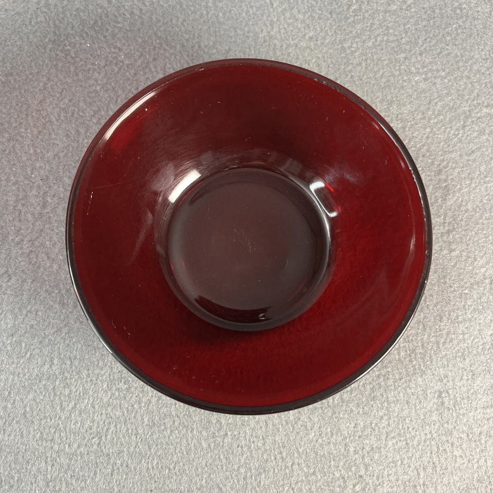 Fire King Vintage Ruby Red Glass 4 3/4” Bowl | eBay