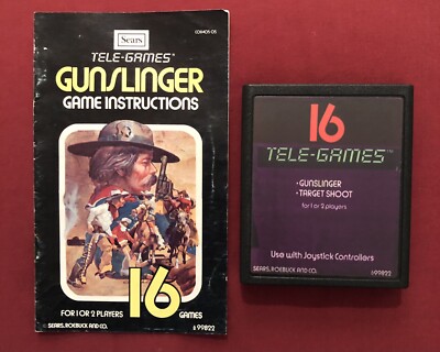 Gunslinger Telegames Atari 2600 games tested works Cartridge plus ...
