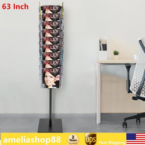 36 Pocket Rotating Magazine Rack Book Brochure Display Stand Holder ...
