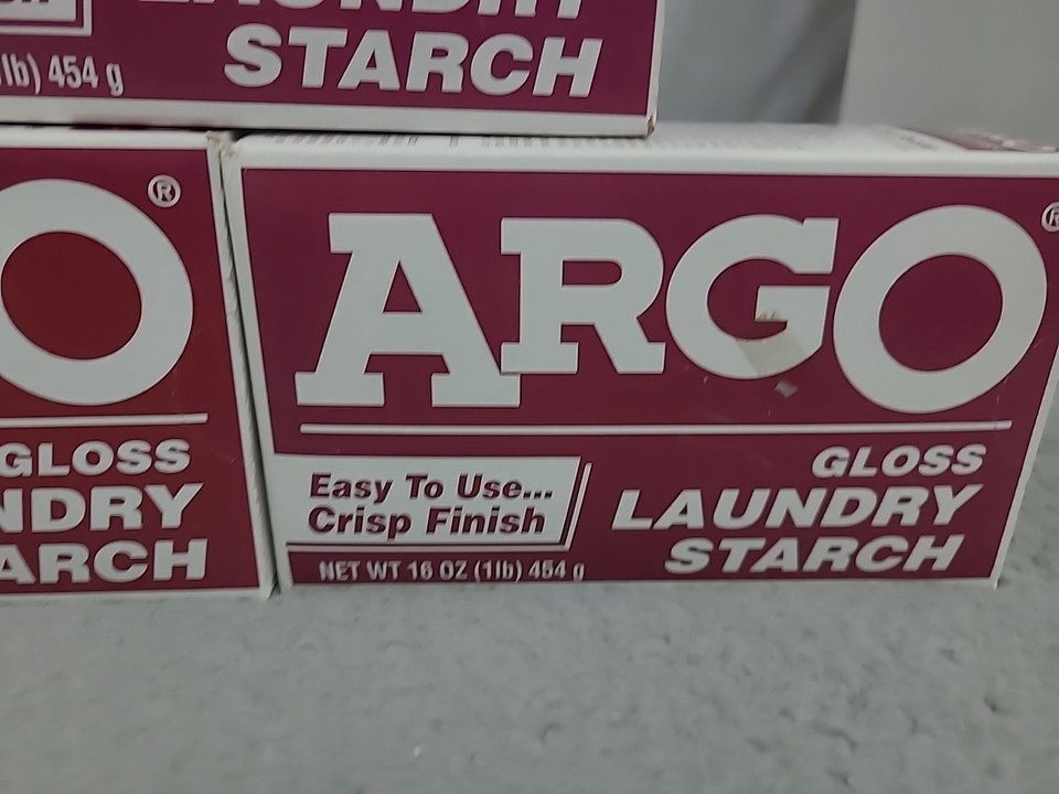 3x ARGO GLOSS LAUNDRY STARCH No Date 16 oz Crisp Finish Sealed NOS | eBay