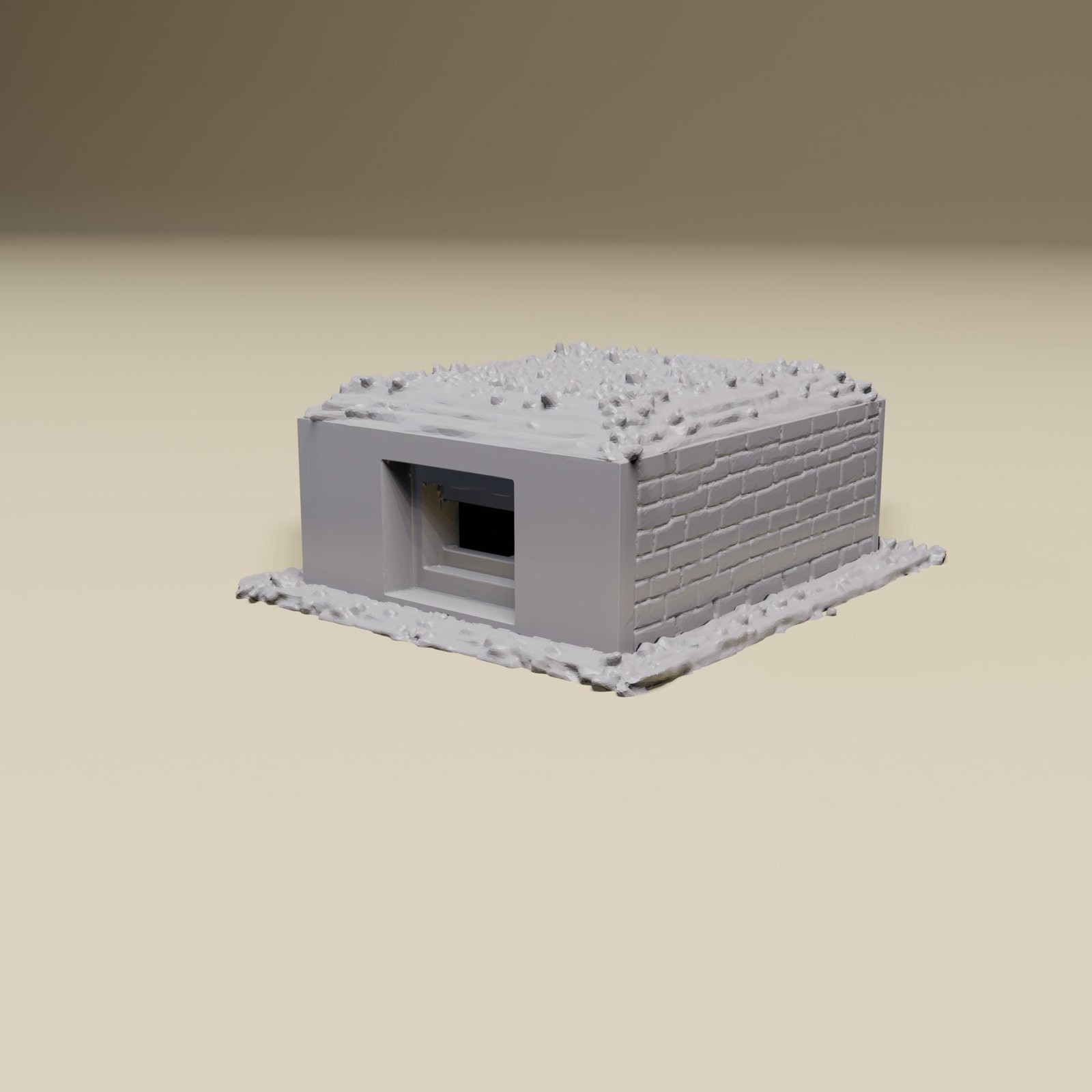 Pacific WWII AT Bunker - 28mm, 20mm, HO or 15mm miniature wargaming ...