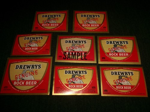 Big Lot of Drewrys Bock Beer 1950's Vintage Beer Bottle Labels | eBay
