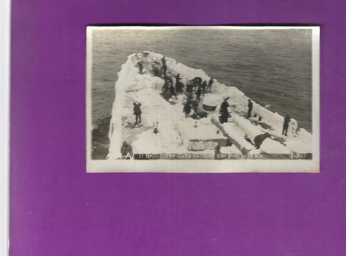 WWII era Navy "it took 3 days to clear the focsle of ice" real photo ...