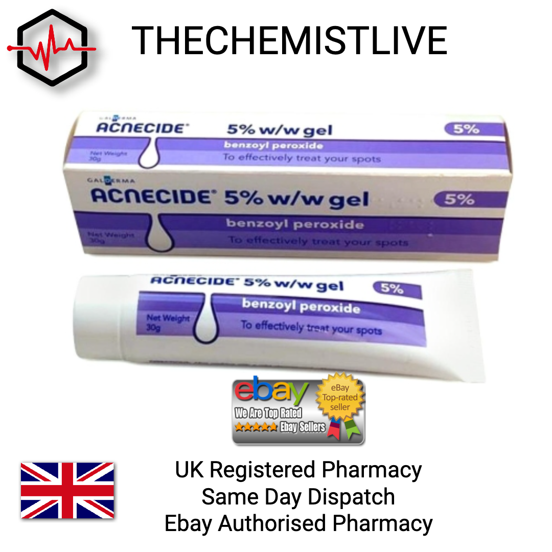 Galderma Acnecide 5% Benzoyl Peroxide Gel - 30g Uk Pharmacy Stock | eBay UK