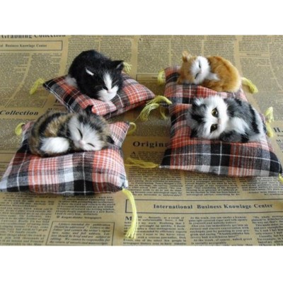 Sleeping Cat Plush Stuffed Toy Simulation Animal Kids Doll Cute Gift ...