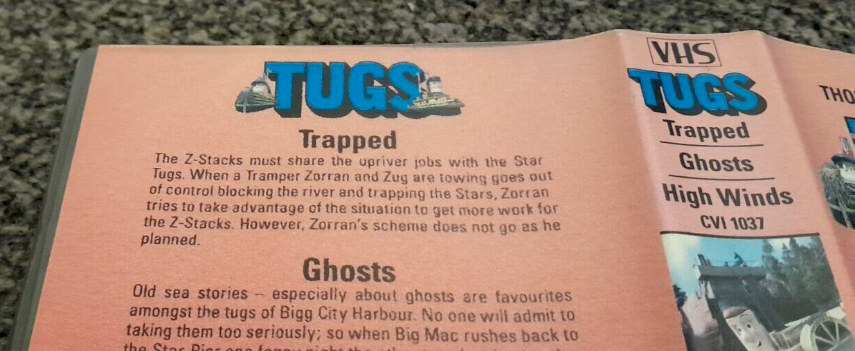 TUGS TRAPPED GHOSTS HIGH WINDS THOMAS THE TANK PAL VHS VIDEO KIDS ...