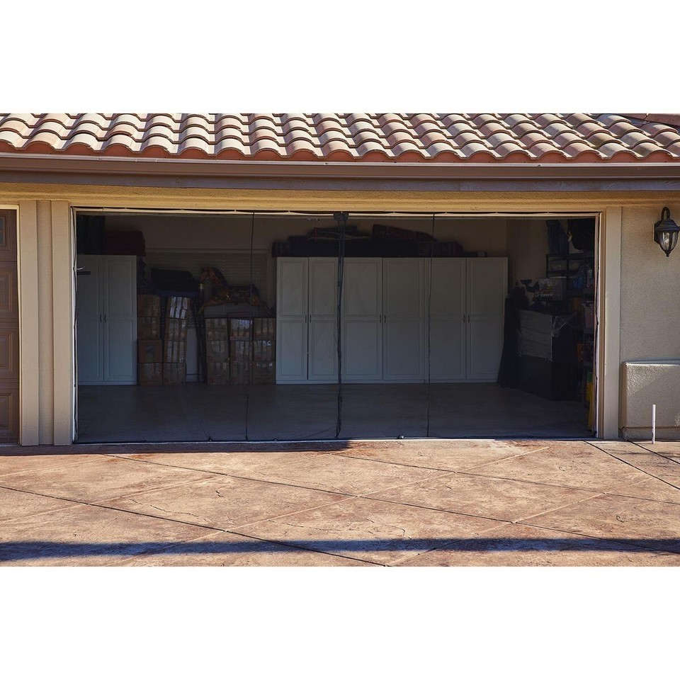 Garage Screen Door Double Instant Magnetic Closure Insect Mosquito Net ...