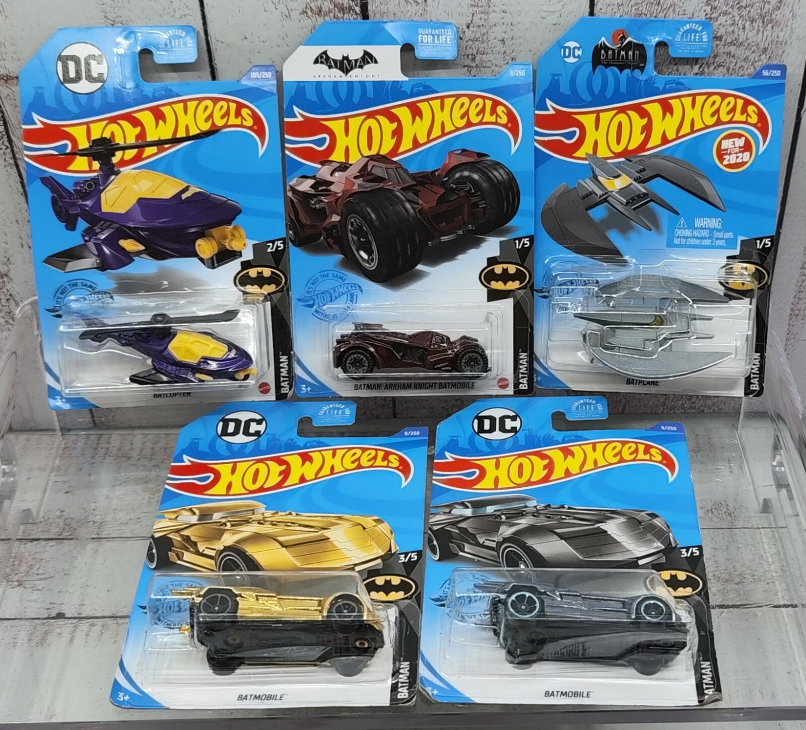 Batman Hot Wheels SET of 5 Vehicles Batmobile Batplane Arkham Knight | eBay