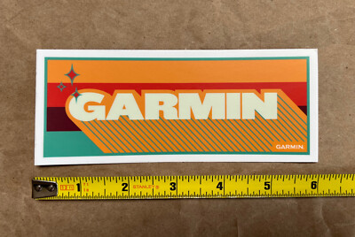 Garmin sticker decal, genuine, original, 6" x 2.5", NEW | eBay