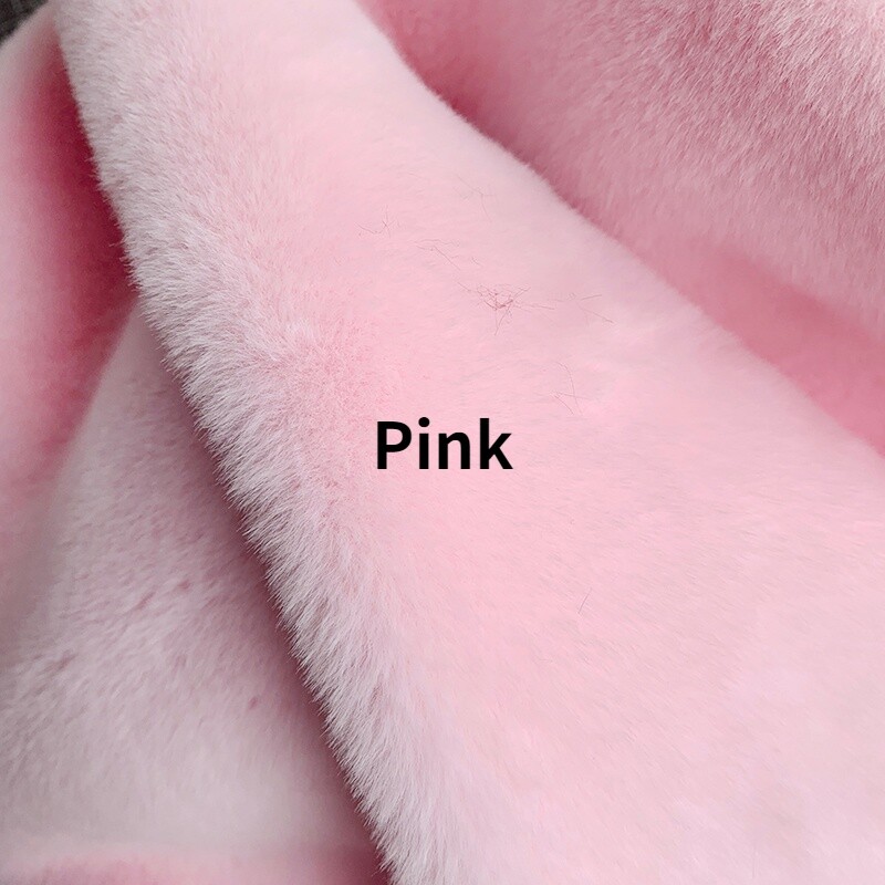 Solid Faux Rabbit Fur Fabric Plush Thick Fluffy Furry Cloth for Sewing ...