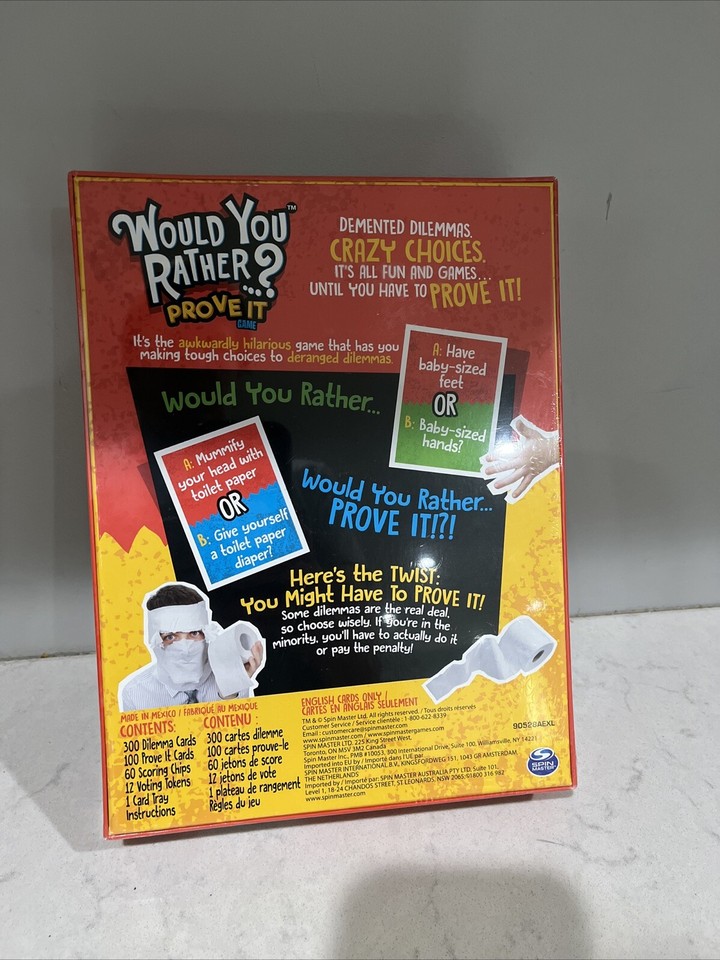 Would You Rather? Prove It Game by Spin Master Ages 8+ Family Game ...