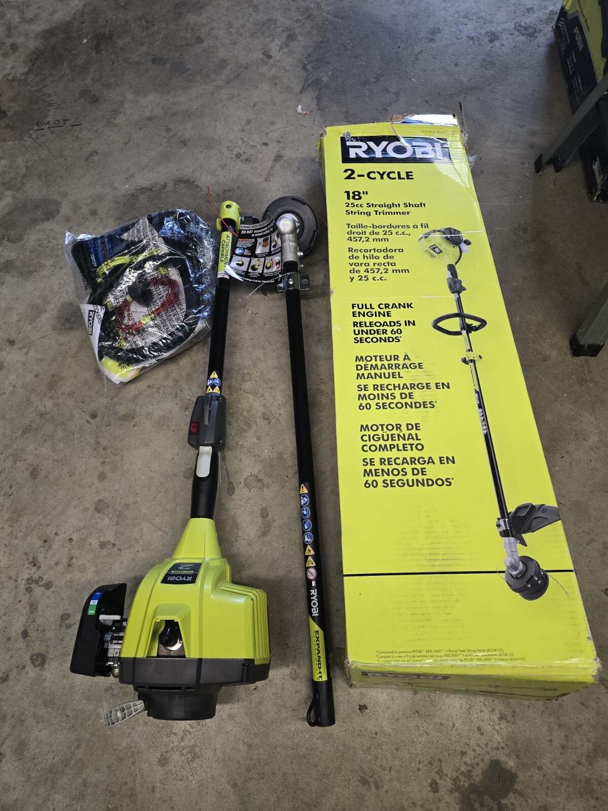 NEW OB RYOBI 2-Cycle 18"25cc Straight Shaft TRIMMER/Weed Eater Full ...