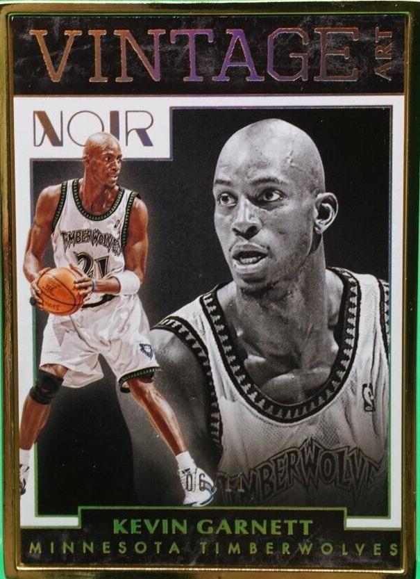 2019-20 Panini Noir - Metal Frame Vintage Art Kevin Garnett #300 1st ...