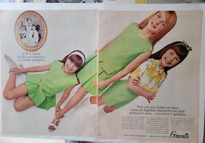 1966 W.T. Grants stores girls green clothing vintage fashion ad | eBay