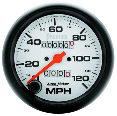 Auto Meter Phantom Series Speedometer 3-3/8" In-Dash Mechanical 0-120 ...