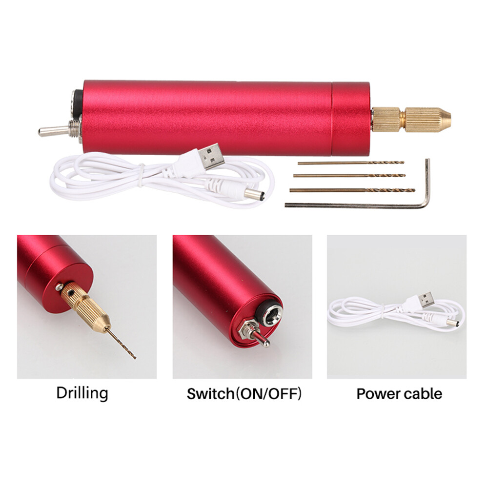 Mini Electric Hand Drill USB Hole Punch DIY Small Jewelry Portable ...