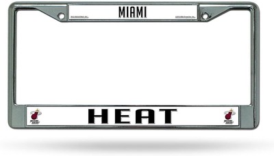 Miami Heat Metal License Plate Frame Chrome Tag Cover 6x12 Inch | eBay