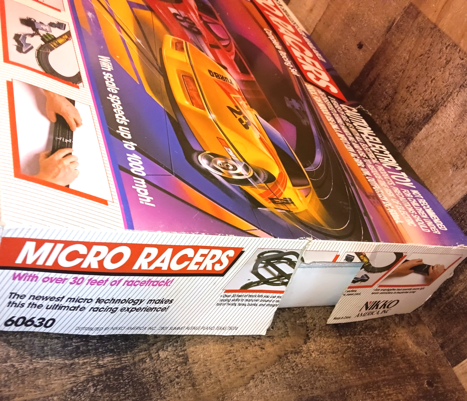 Vintage Nikko Micro Racers 60630 Slot Car Set Complete Track Box NO ...