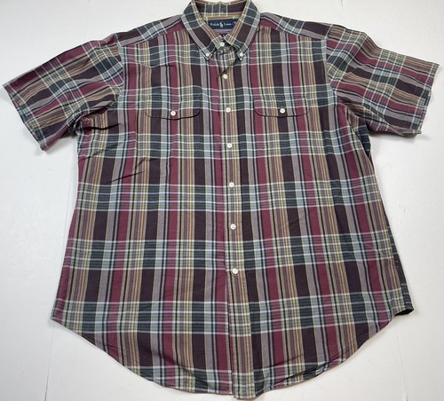 Polo Ralph Lauren Red Plaid Short Sleeve Button Down Shirt XL | eBay