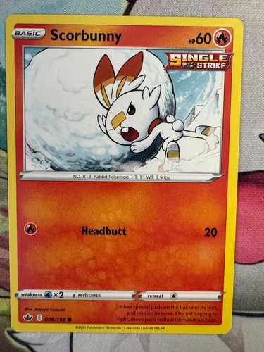 Scorbunny Non Holo English Pokemon TCG BKB505 | eBay