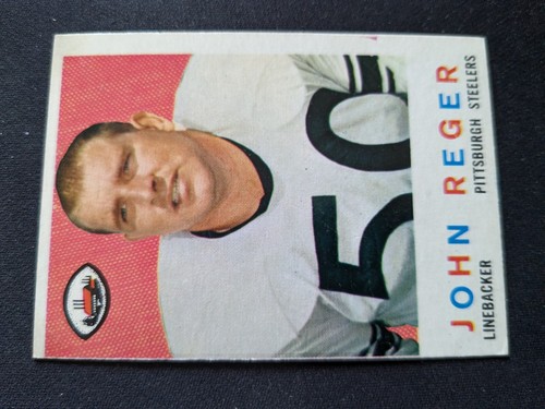 1959 Topps Football Card # 124 John Reger RC - Pittsburgh Steelers (VG ...