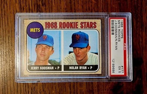 1968 Topps Nolan Ryan Rookie Card PSA 5. Beautifully centered Front and ...