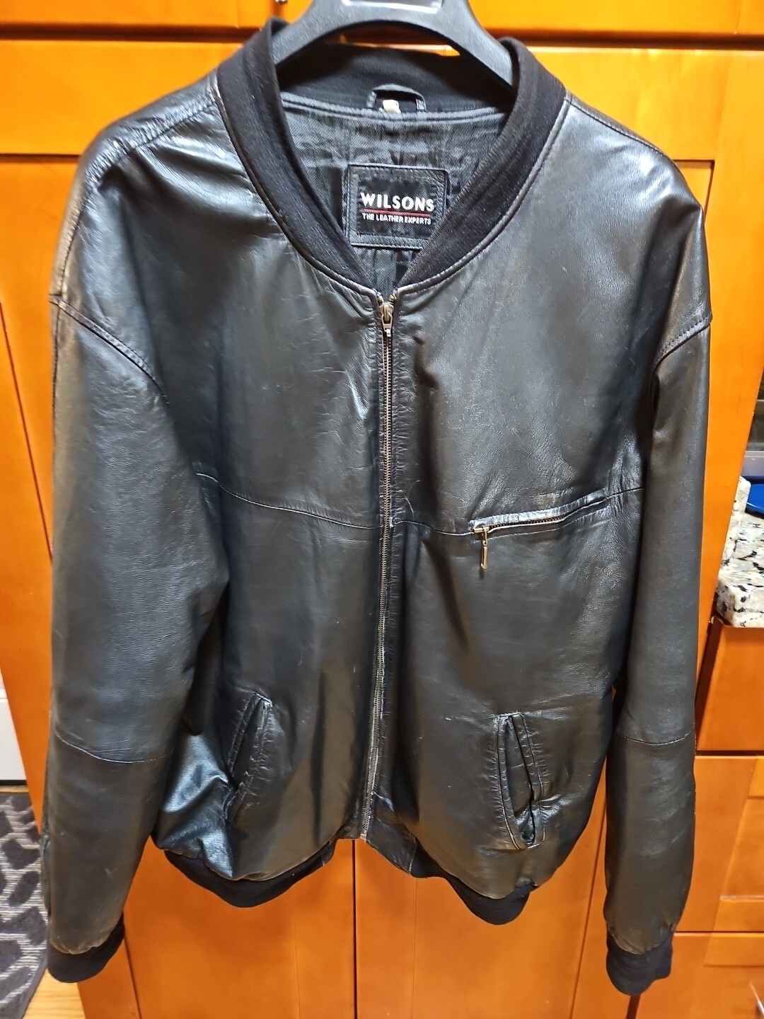 Wilsons Leather Jacket Mens Large - Gem