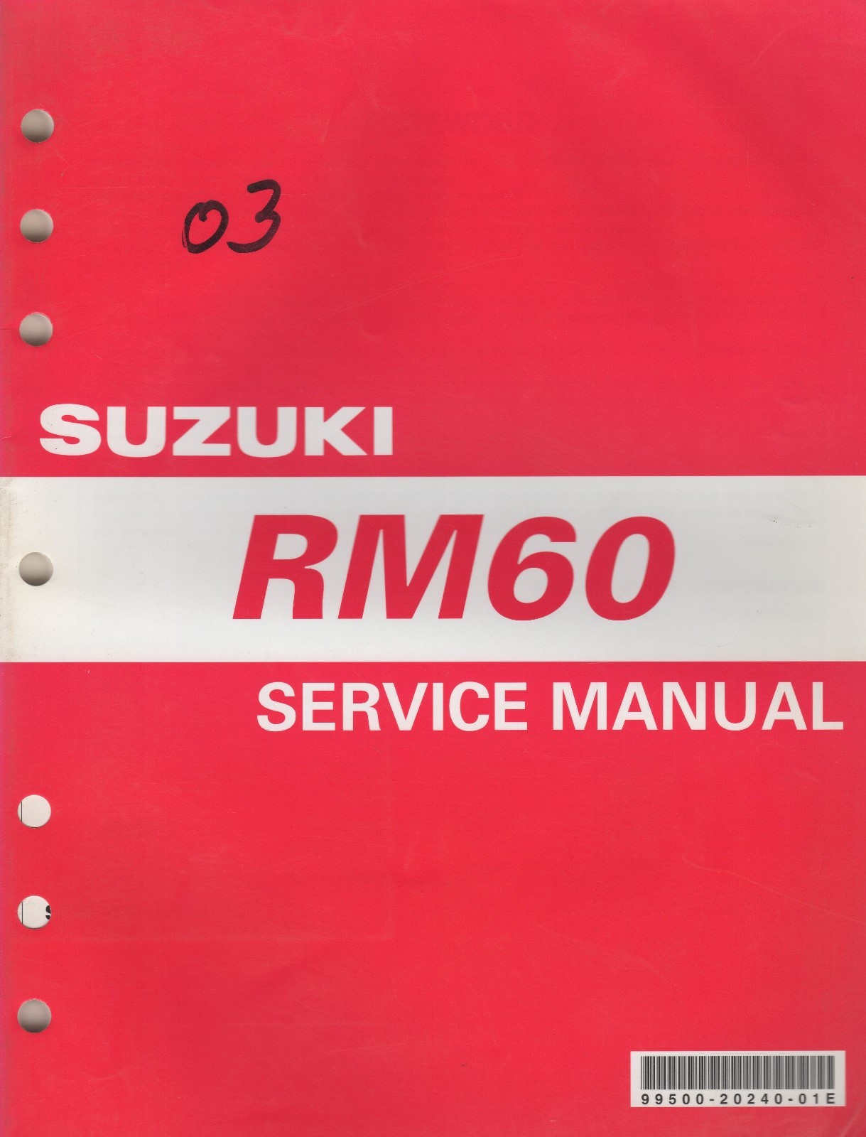 2003 SUZUKI MOTORCYCLE RM60 SERVICE MANUAL 99500-20240-01E (237) | eBay