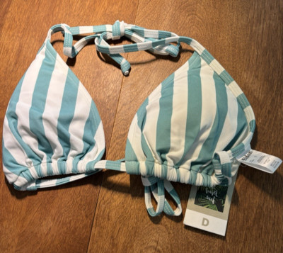 EIDON Women's Kali Triangle Slider Bikini Top Swimsuit, Palm airlie ...