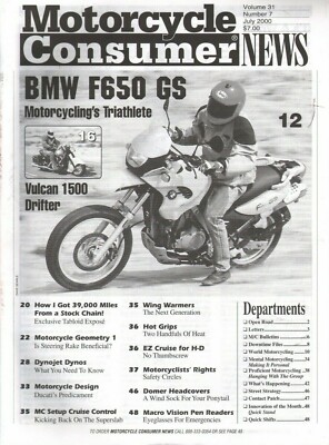 2000 July Motorcycle Consumer News - Vintage Magazine | eBay