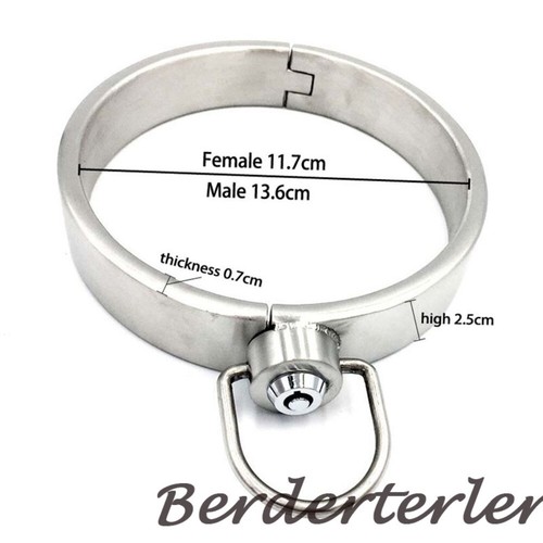 Stainless Steel Lockable Neck Collar Handcuffs Wrist Ankle Cuffs For ...