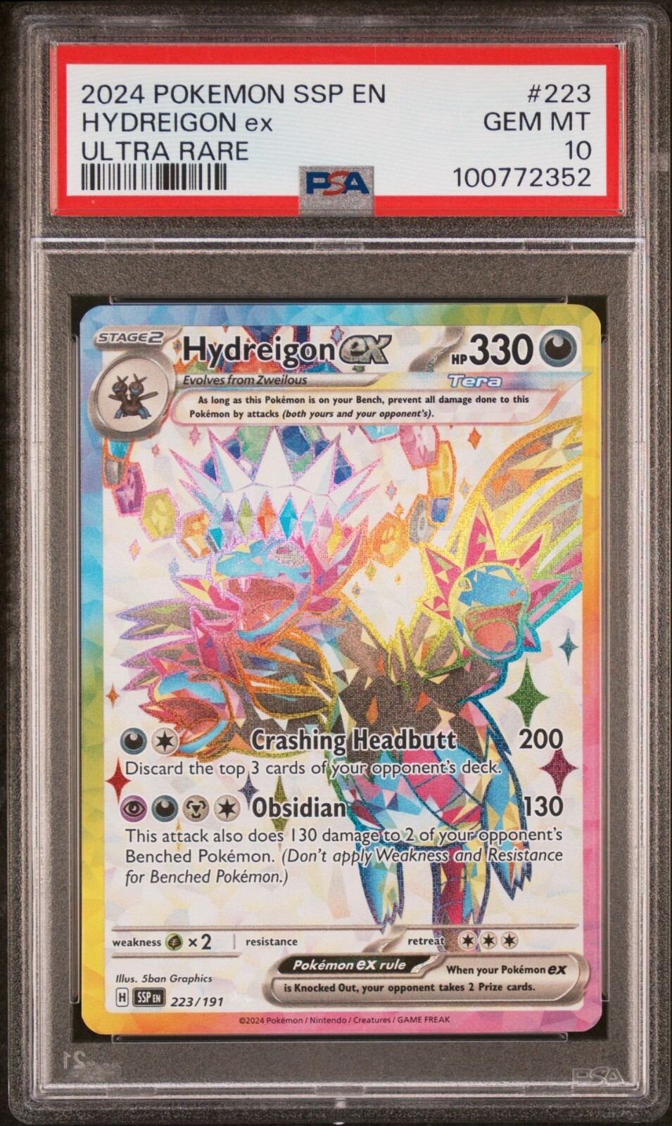 Hydreigon EX 2024 Scarlet & Violet: Surging Sparks #223/191 Ultra Rare ...