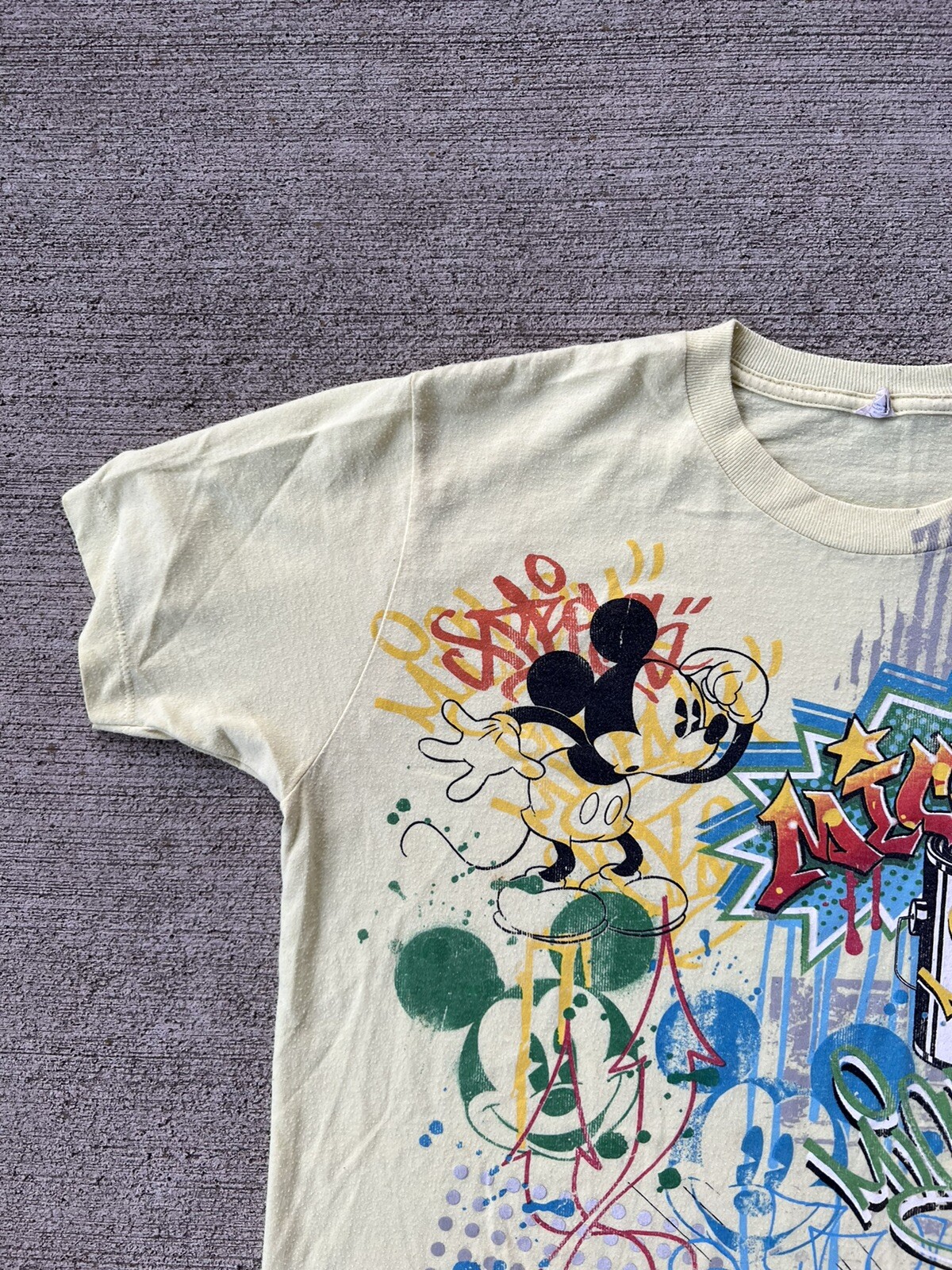 Y2K Disney Mickey Mouse Big Print Mickey AOP T-Shirt … - Gem