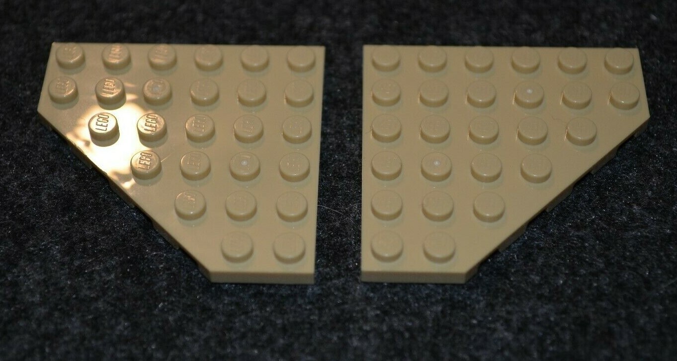 (2) 6x6 Tan Wing / Corner Plate Bricks ~ Lego ~ NEW ~ Star Wars | eBay