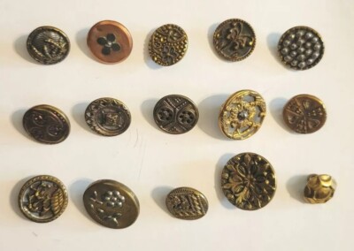 Fancy Ornate Metal Button Lot High Relief Antique/ Vintage Buttons Lot ...