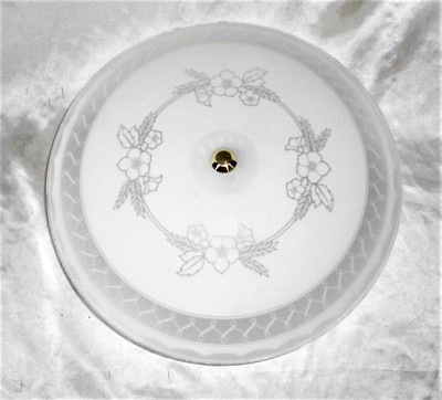 Del-Val 15" White Lace Floral Flower Light Fixture w 3 Bulb Bubble ...