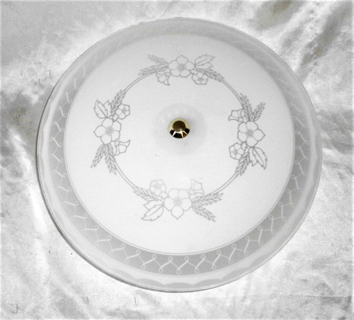 15" White Lace Floral Flower Light Fixture w 3 Bulb Bubble Ceiling ...