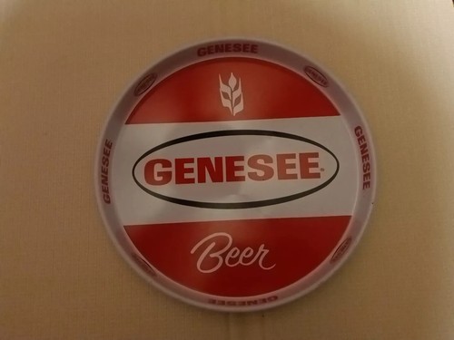 Genesee Beer Brewing Vintage Metal Logo Beer Tray 12” Red/White, New ...
