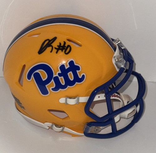 DESMOND REID SIGNED PITT PANTHERS SCRIPT MINI HELMET PROOF | eBay