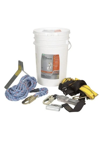 SAFETY WORKS FALL PROTECTION KIT 10095901 SIX-PIECE meets OSHA & ANSI w ...