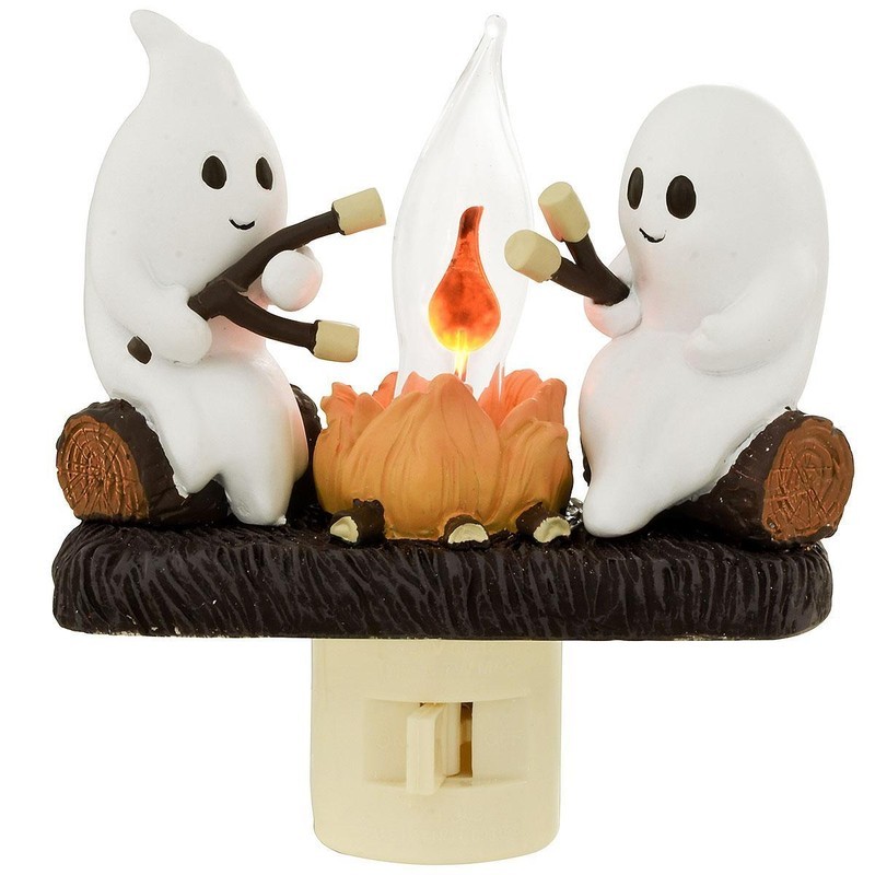 Ghost Campfire Flickering Nightlight,Fire Marshmallow Night Light ...