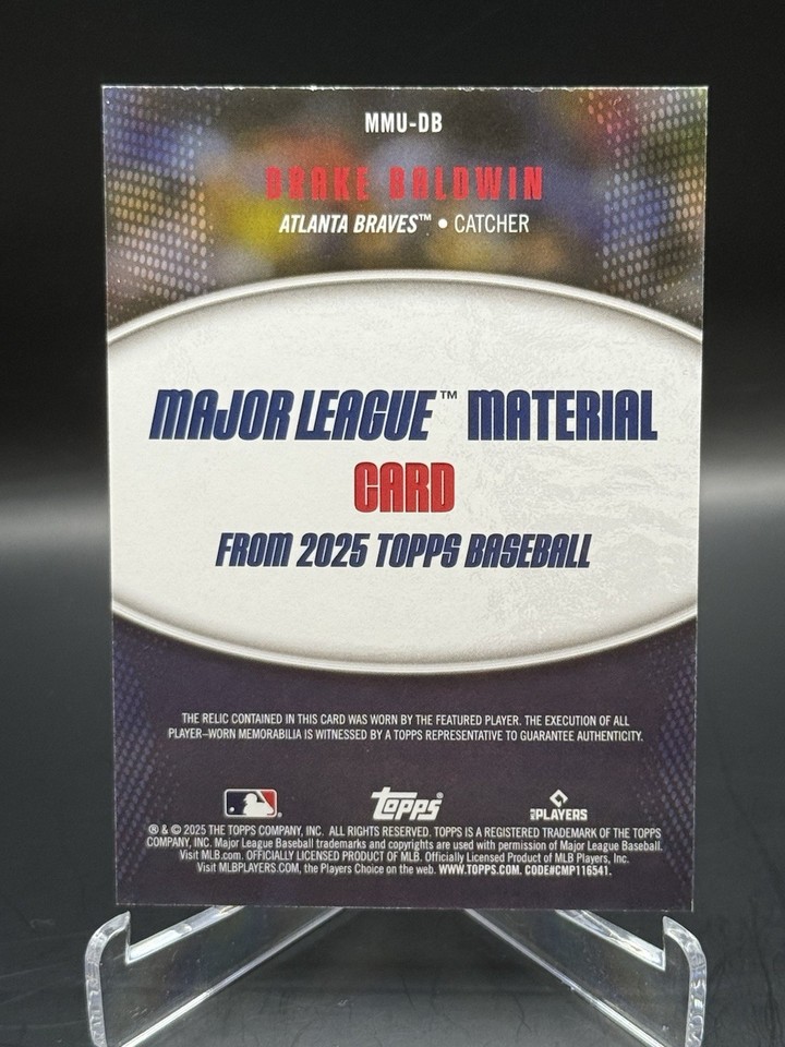 2025 Topps Update - Drake Baldwin #MMU-DB Major League Material (RC) | eBay
