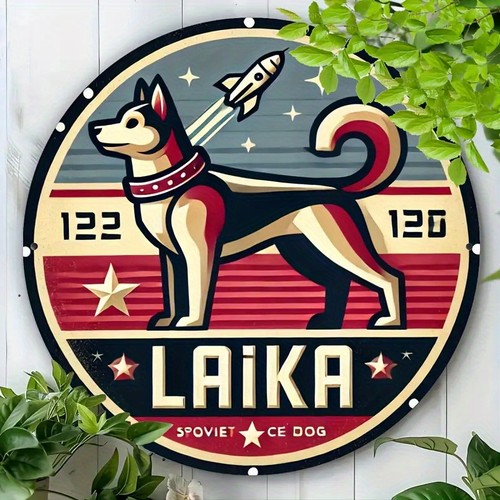 Vintage Soviet Space Dog Laika Retro Metal Poster | eBay