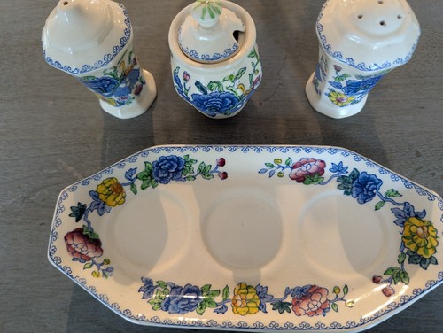 Mason's Plantation Colonial Regency Salt Pepper Mustard w/ Tray SET | eBay