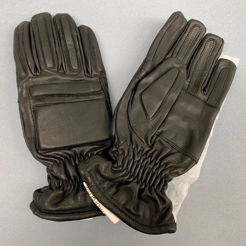BLACK LEATHER RIOT GLOVES Knuckle protection - size 7 to 8 , British ...